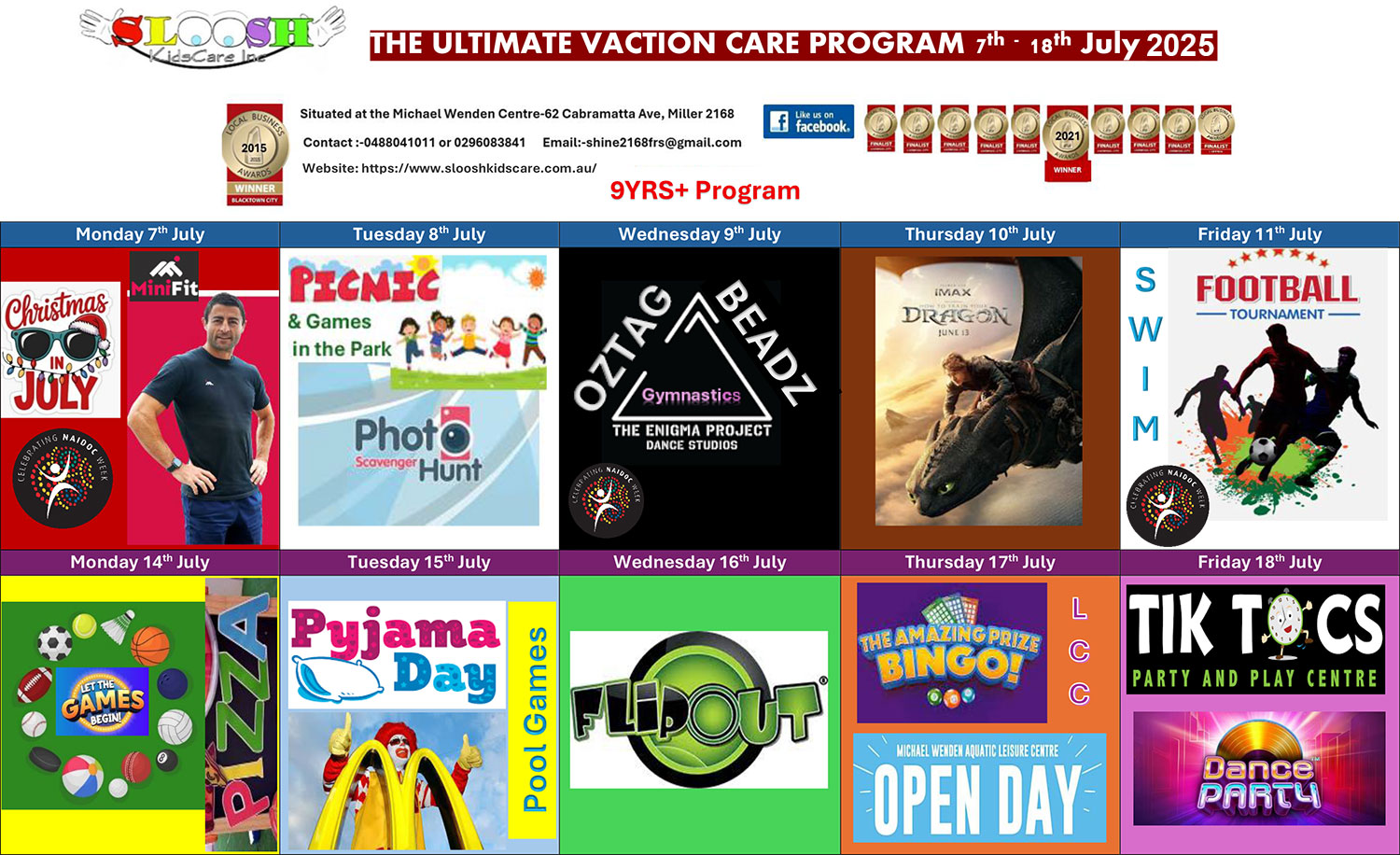 SLOOSH KidsCare - sadleir-miller-vacation care program