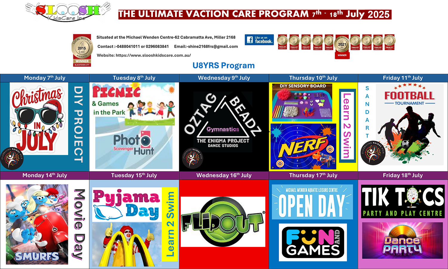 SLOOSH KidsCare - sadleir-miller-vacation care program